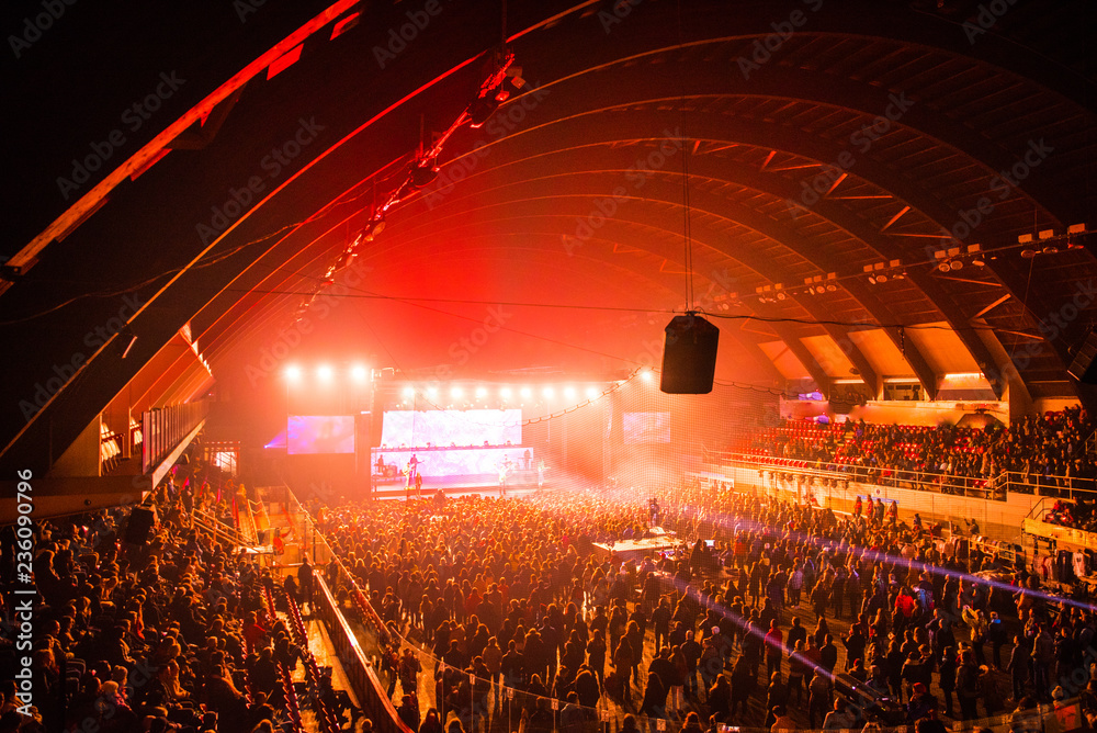 Indoor music festival Stock Photo | Adobe Stock