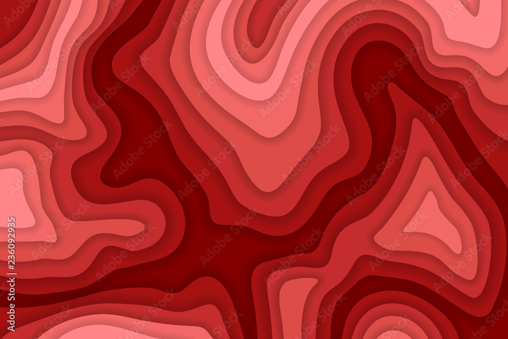 Papercut multi layers 3D color texture vector background. Abstract ...