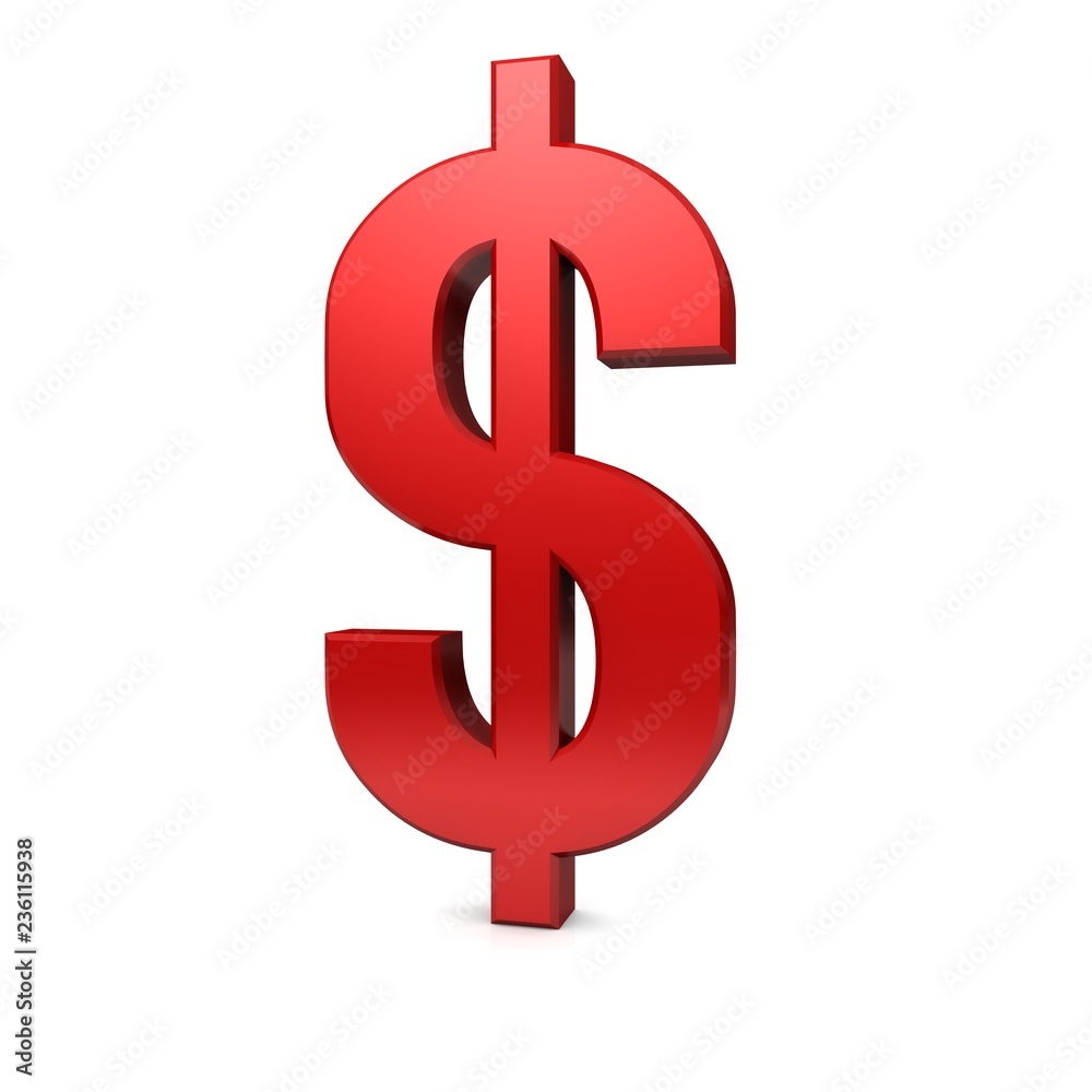 Red Dollar Bill Sign