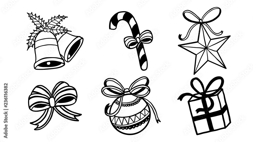 Christmas Vector Black And White