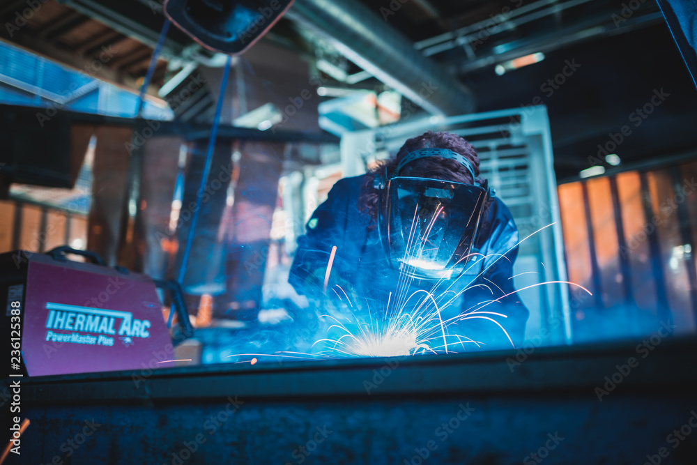 london, england, 02/02/2018 A vibrant action shot of a skilled working ...