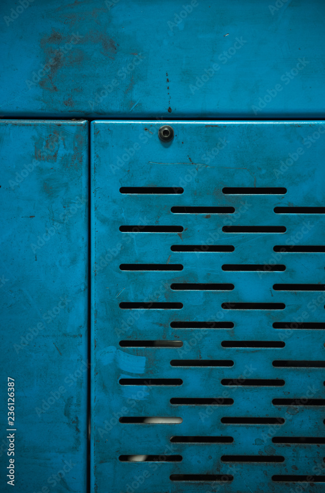A blue smooth hard industrial machinery metal texture background ...