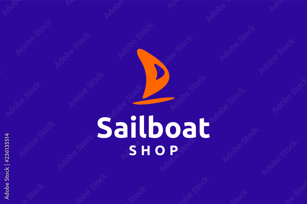 Pictorial sailboat shop logo design inspirations. Vector logo design ...