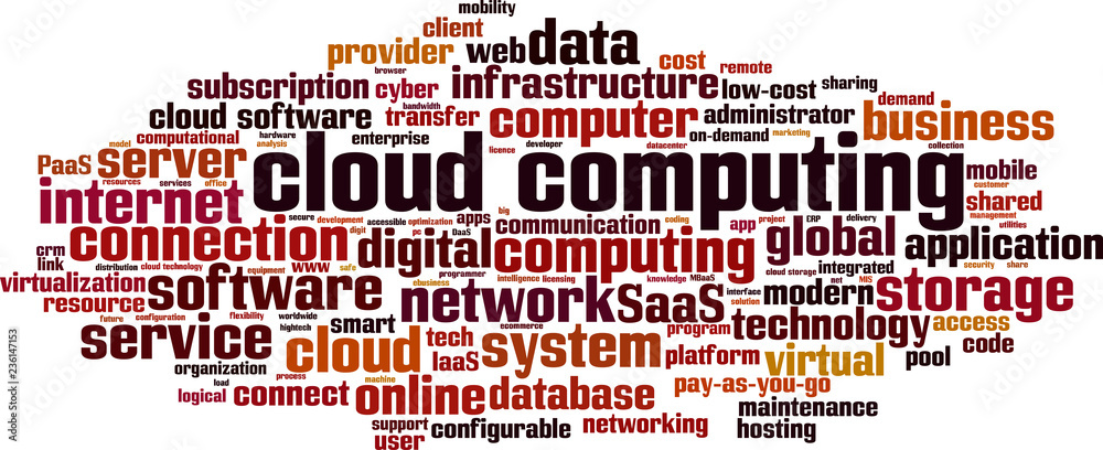 Cloud computing word cloud concept. Vector illustration Stock Vector ...