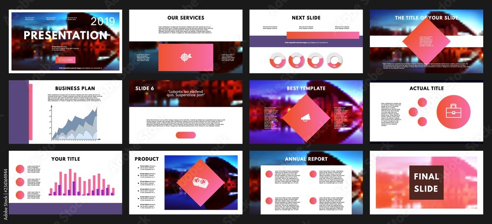 Business backgrounds of digital technology. Colored and blurred ...