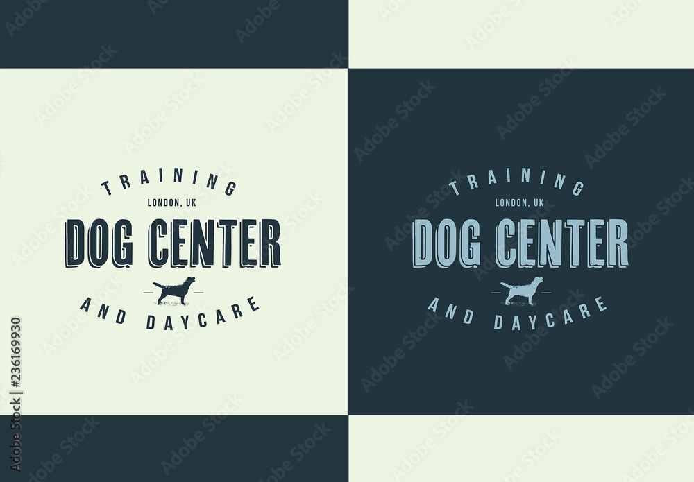 Dog Training Center Logo Layout Stock Template | Adobe Stock