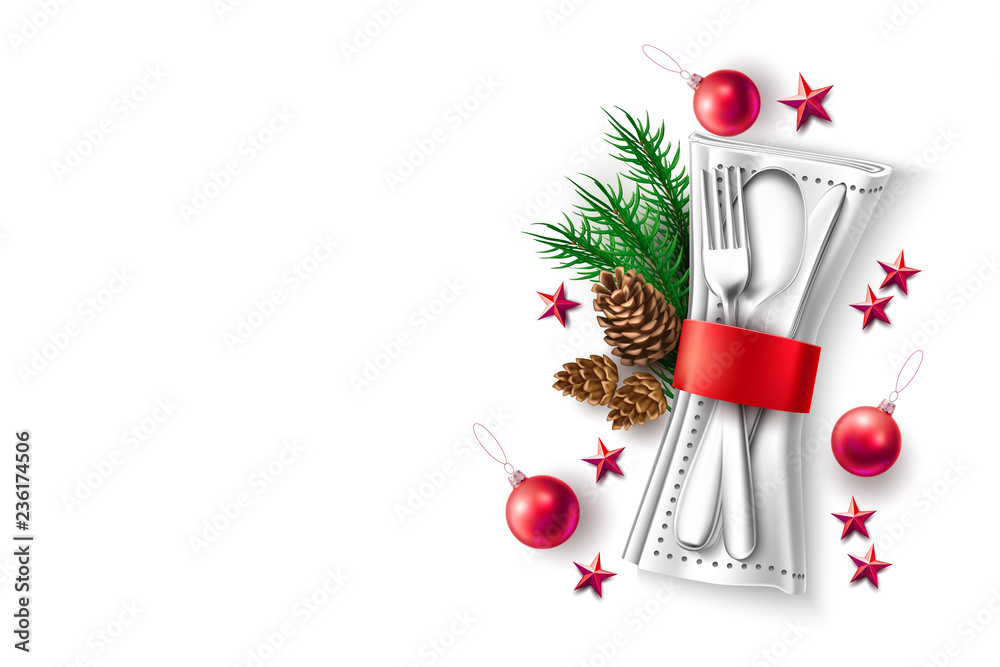 Vector christmas holiday restauran cafe menu 3d Stock Vector | Adobe Stock