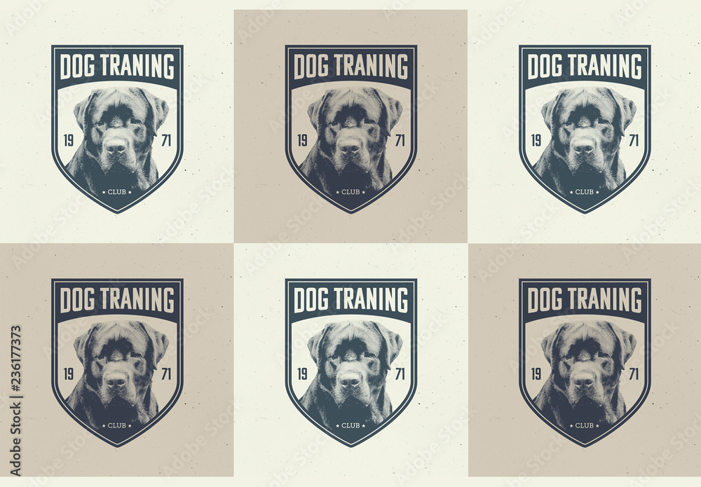 Dog Training Logo Badges Stock Template | Adobe Stock