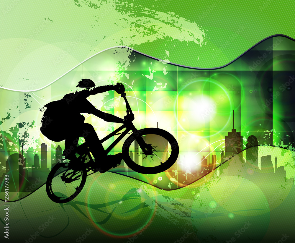 Poster Sport illustration of bmx rider – Wall Art | UkPosters