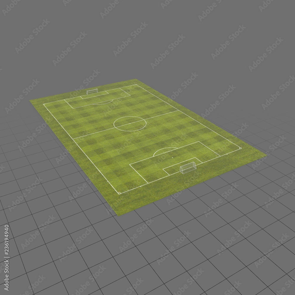 Soccer field Stock 3D asset | Adobe Stock