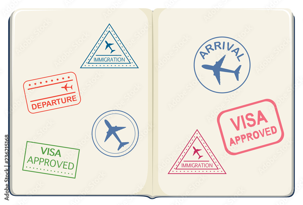 Inside of a passport Stock Vector | Adobe Stock