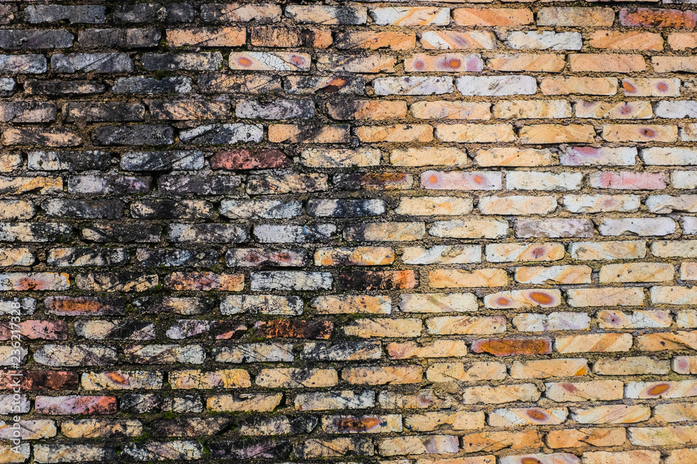 Traditional China house residential door and window brick wall texture ...