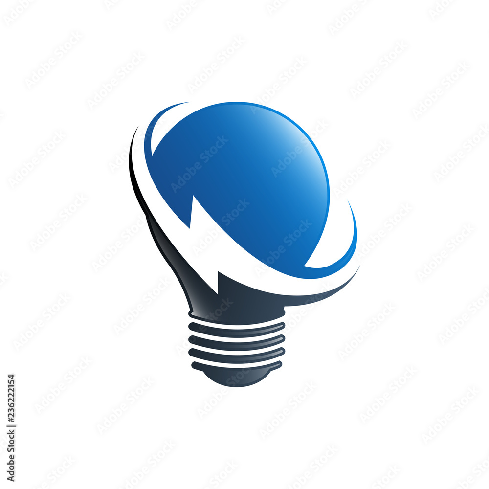 bulb lamp electrical logo. innovation idea electricity symbol. logo ...