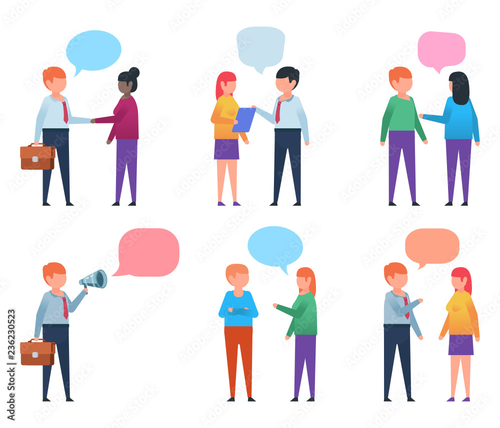 People Chatting Vector