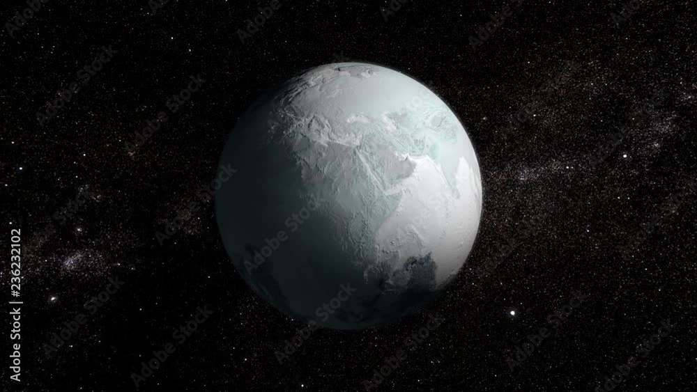 Planet Earth almost completely covered with Ice and Snow Extreme Ice ...