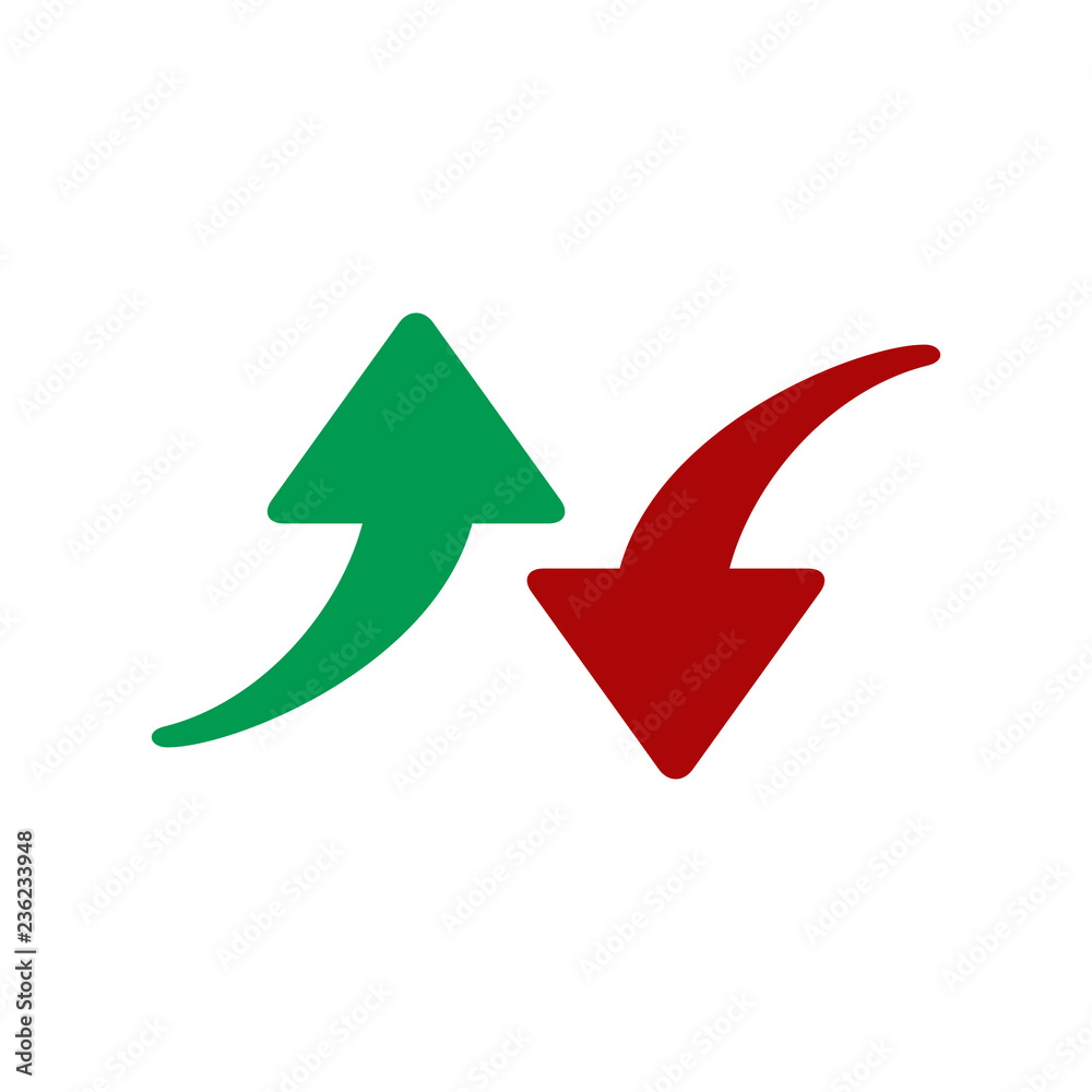 Green Red Arrow Icon