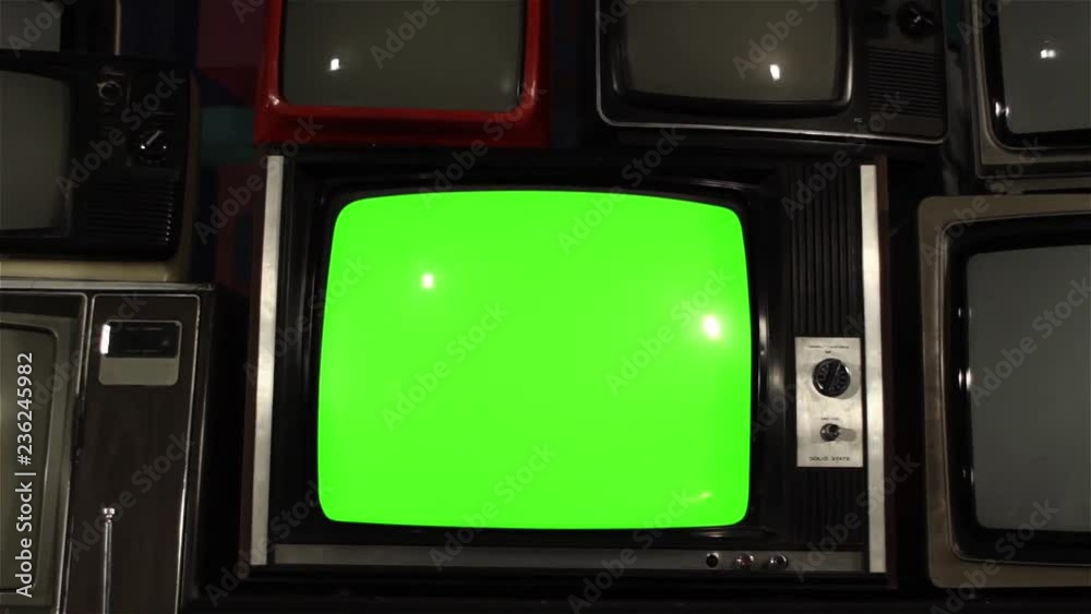 80s Television With Green Screen. You can replace green screen with the ...