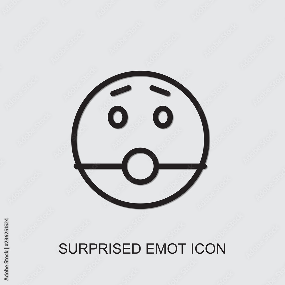 surprised emot icon. outline surprised emot icon from emotions ...