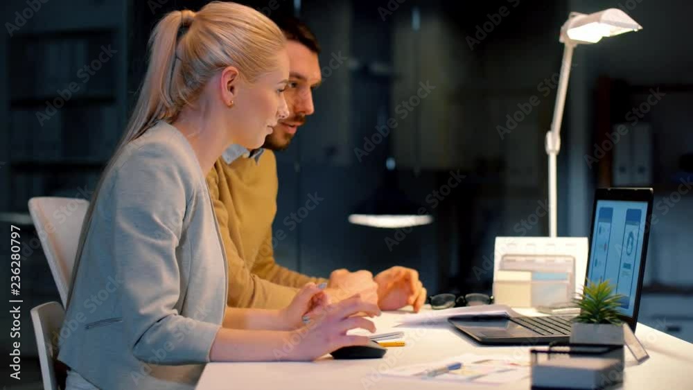 business, user interface design and technology concept - team of ui ...