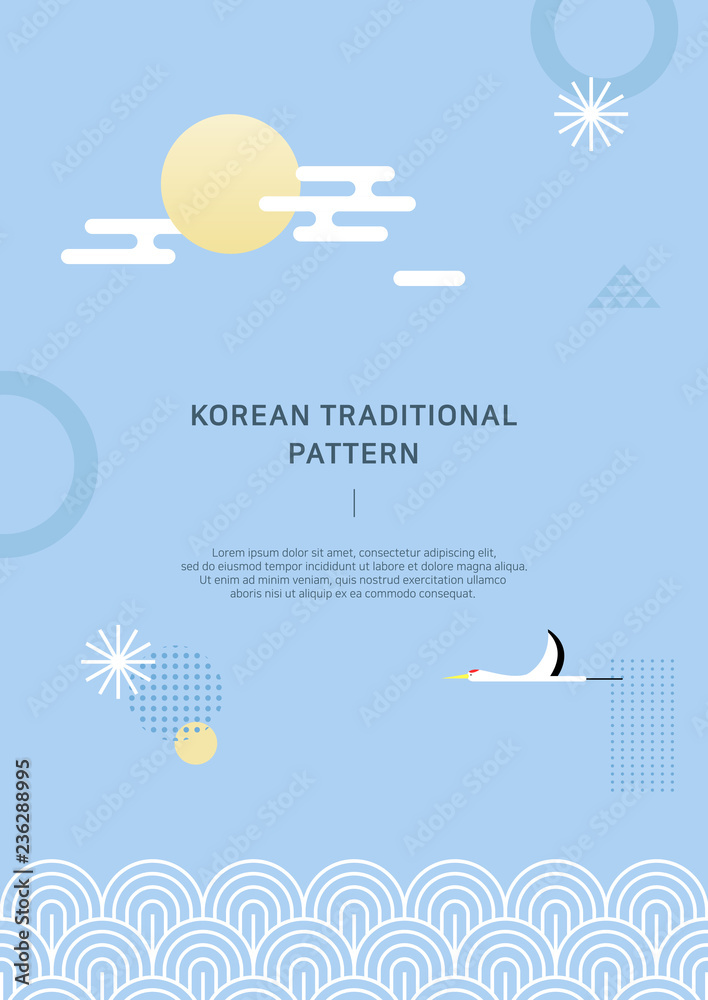 Korean traditional vector background. Stock Vector | Adobe Stock