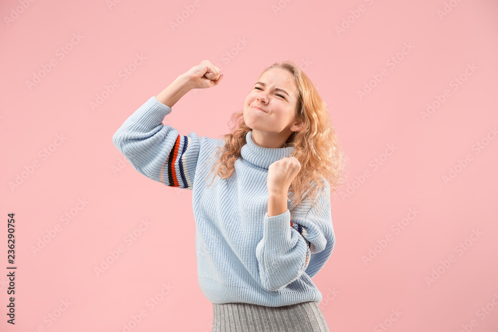 I won. Winning success happy woman celebrating being a winner. Dynamic ...