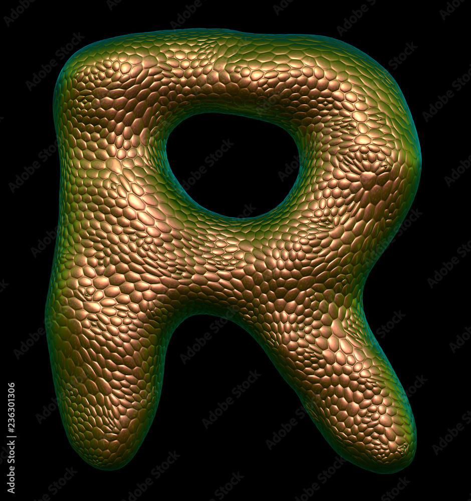 Snake Font Letter R