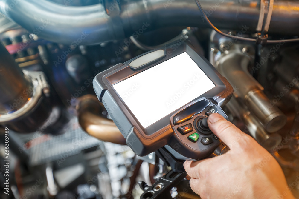 Inspection of a gas turbine engine using a Video Endoscope. Search for ...