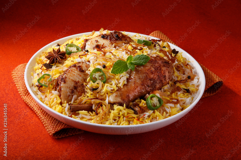 CHICKEN BIRYANI INDIAN CURRY Stock Photo | Adobe Stock