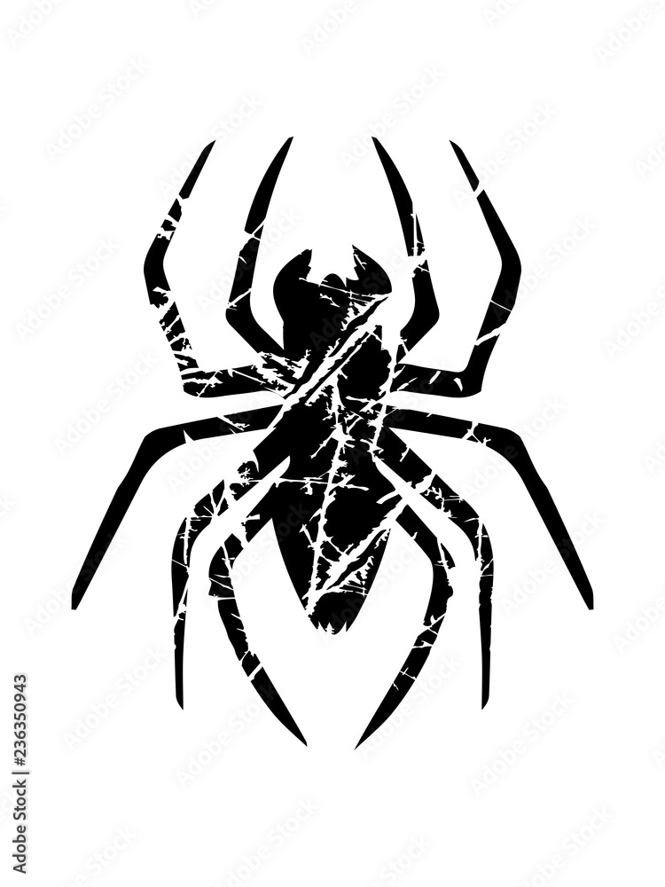 kratzer risse spinne logo design ekelig horror halloween gruselig ...