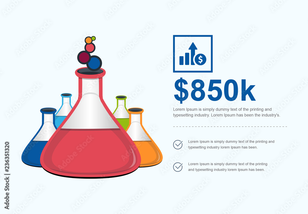 Test Tube Infographic Layout Stock Template | Adobe Stock