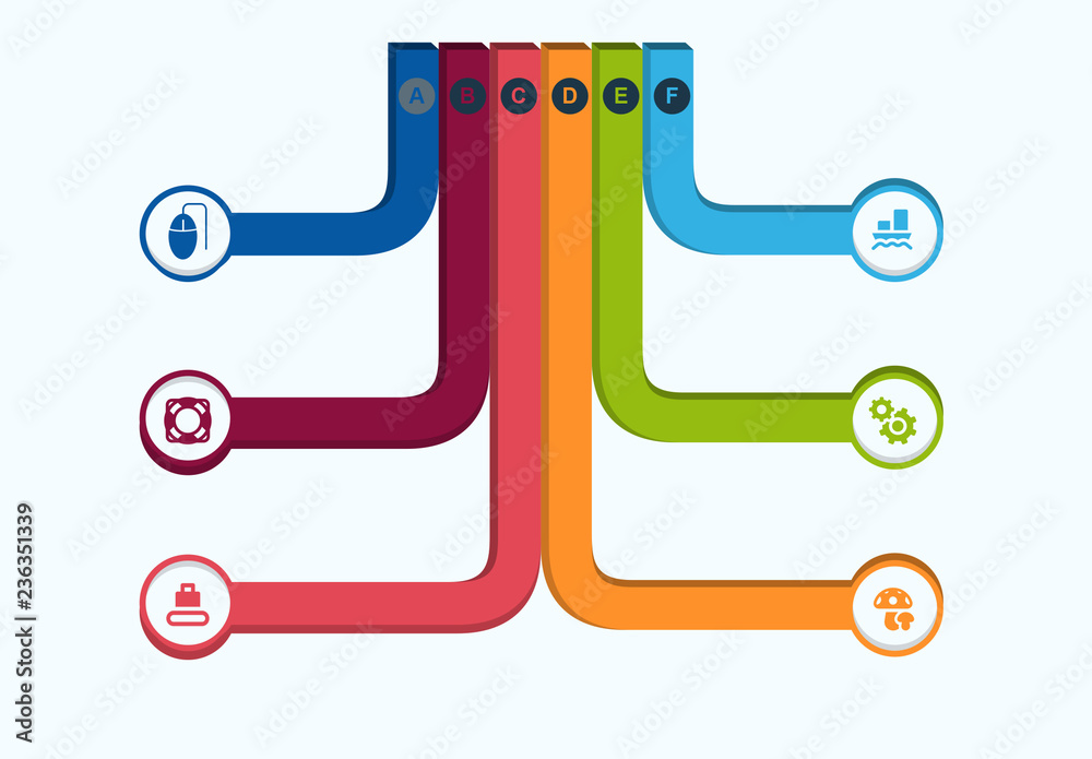 3D Tree Timeline Infographic Layout Stock Template | Adobe Stock