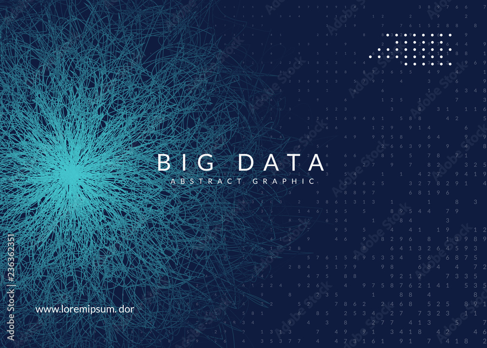 Big data background. Technology for visualization, artificial ...