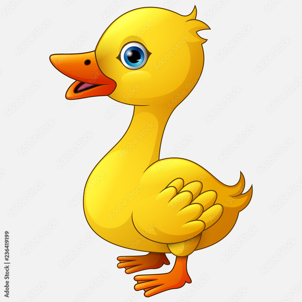 Cute duck cartoon Stock Vector | Adobe Stock