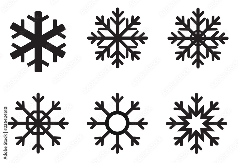 snowflake winter icon on white background. flat style. snowflake icon ...