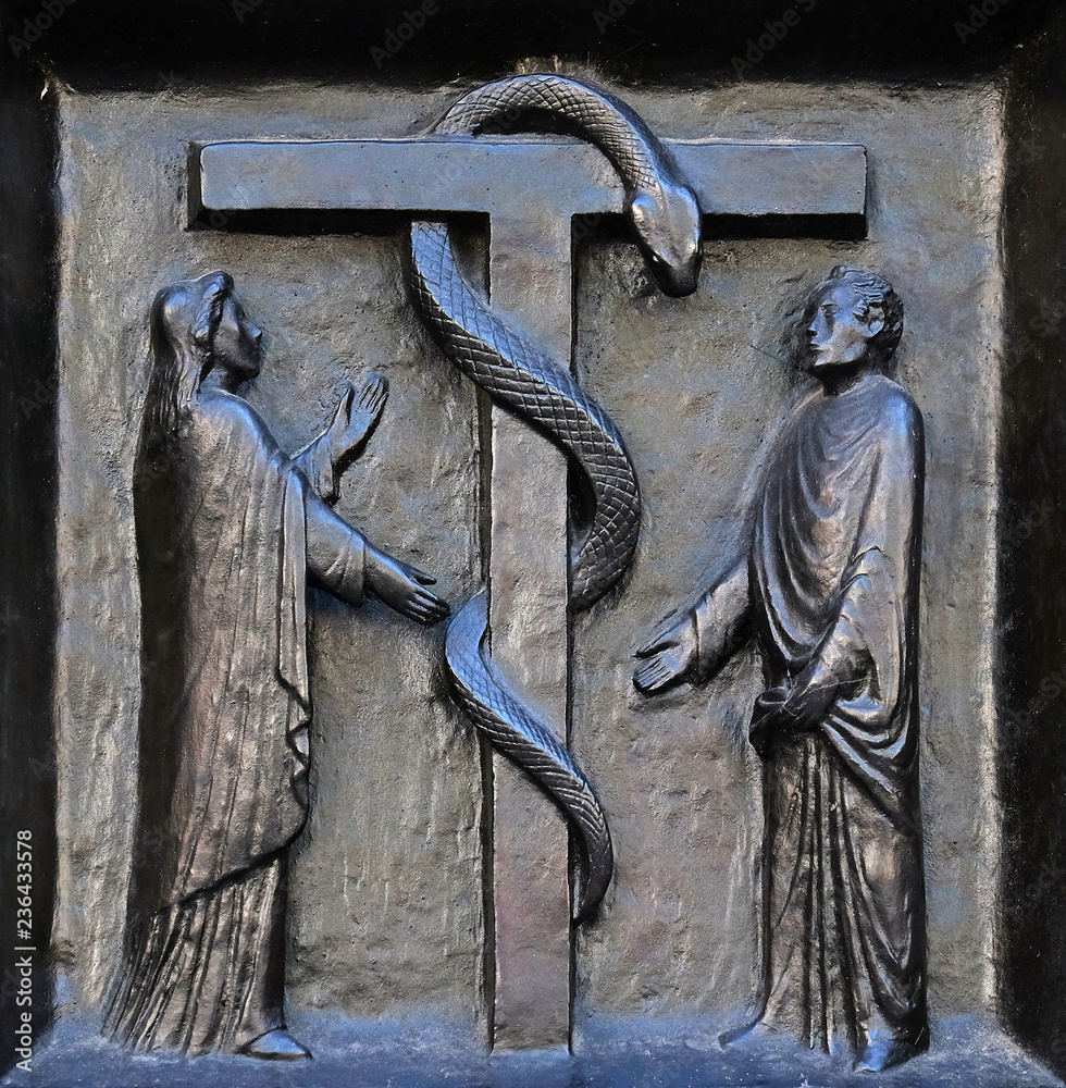 The redemptive death of Christ depicted in the emblem of the bronze ...