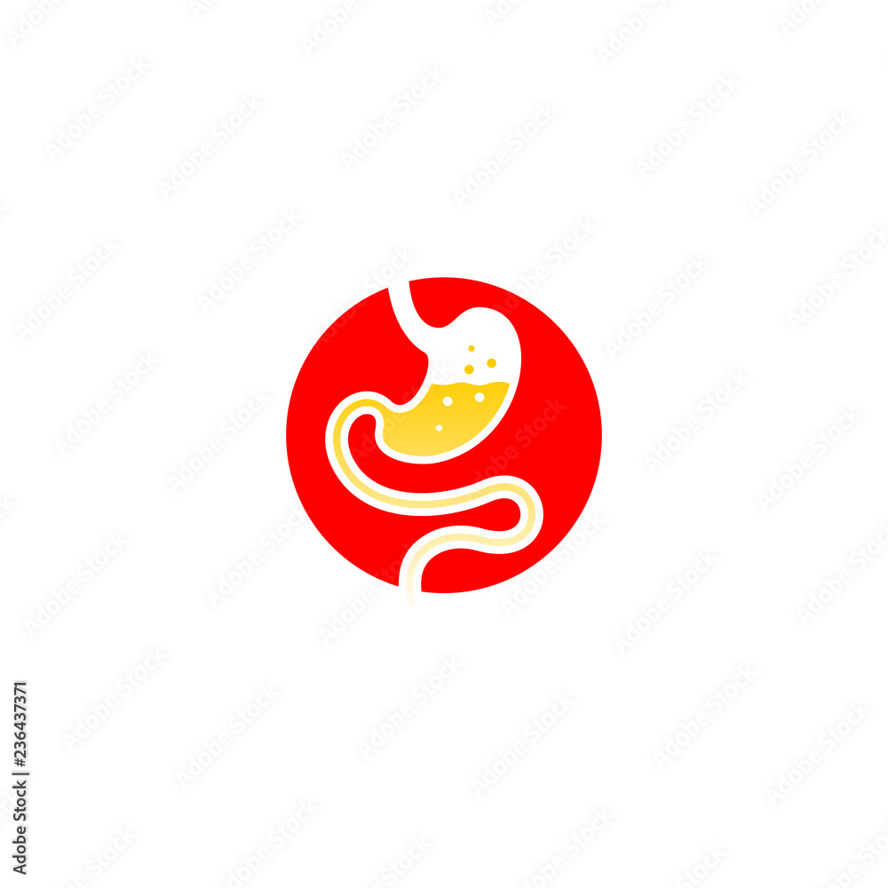 Gastric logo - circle stomach icon vector Stock Vector | Adobe Stock