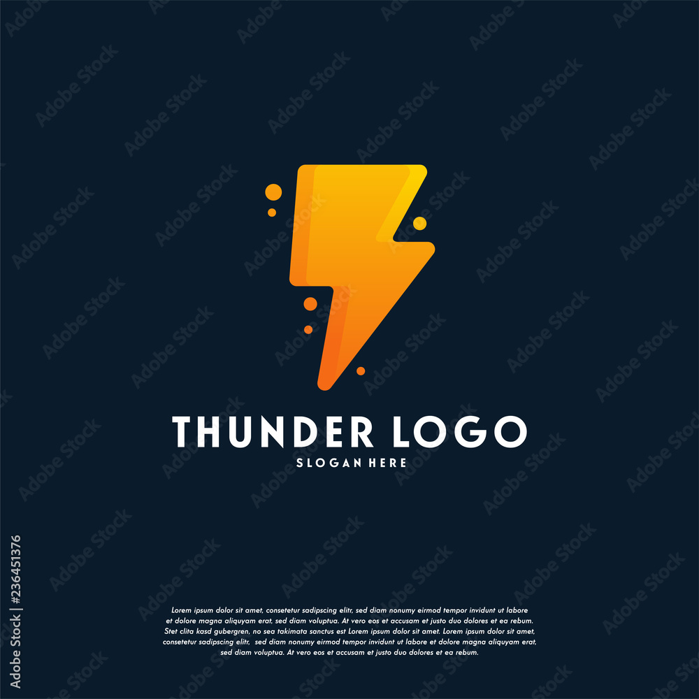 Modern Lightning Thunder logo designs, Electricity logo template, Logo ...