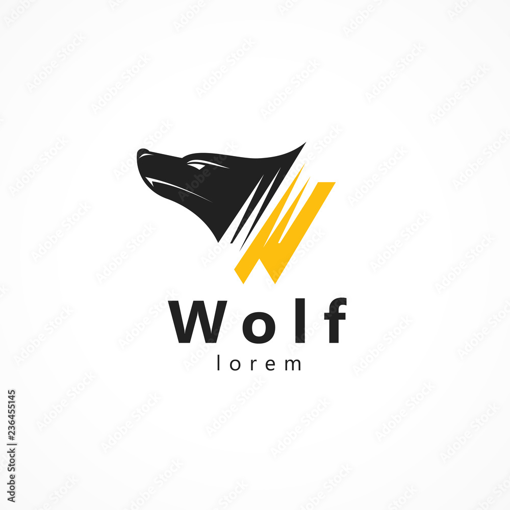Wolf logo letter W Stock Vector | Adobe Stock