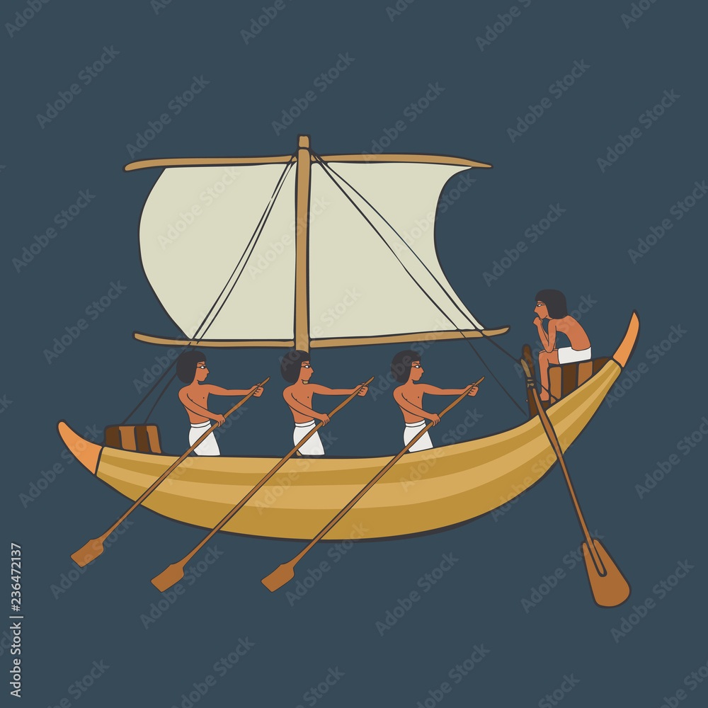 ancient egyptian boat isolated cartoon Stock Vector | Adobe Stock ancient egyptian boat isolated cartoon Stock Vector | Adobe Stock