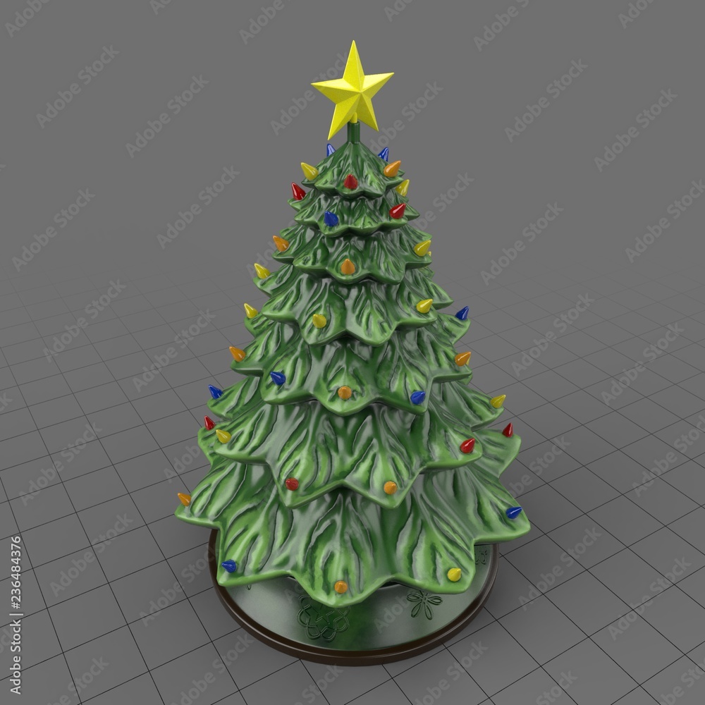 Ceramic Christmas tree Stock 3D asset | Adobe Stock