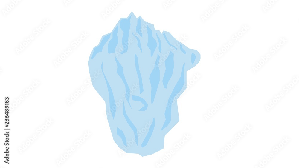 Iceberg - simple element on white background, keyable illustration in ...
