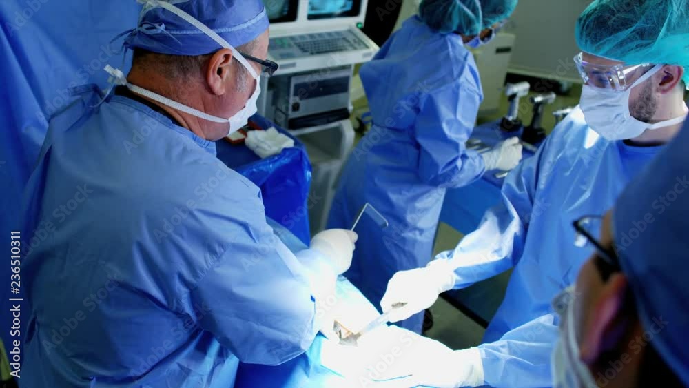 Orthopedic training surgical operation performed on patient by African ...