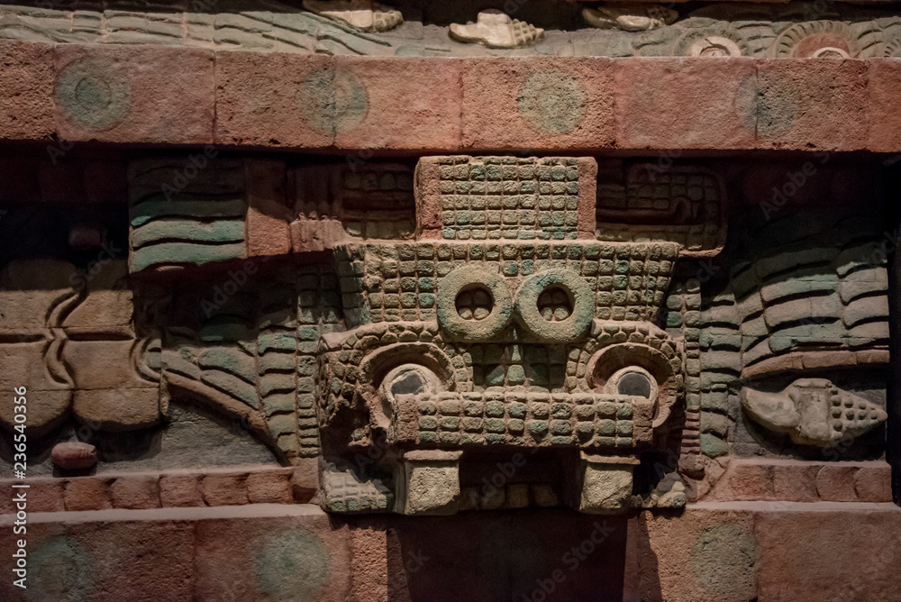 Serpiente emplumada Quetzalcoatl, cultura ancestral azteca méxico Stock ...