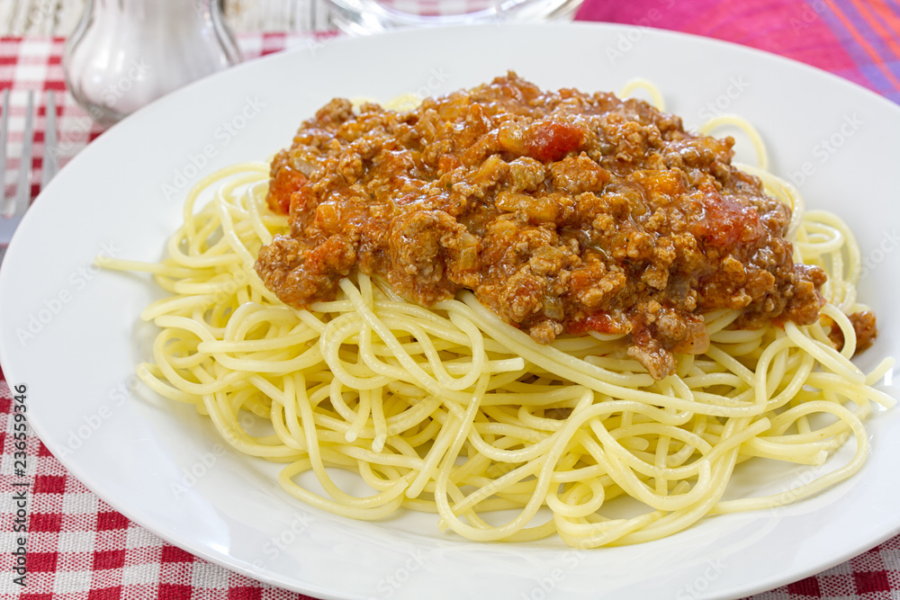 spaghetti bolognese Stock Photo | Adobe Stock