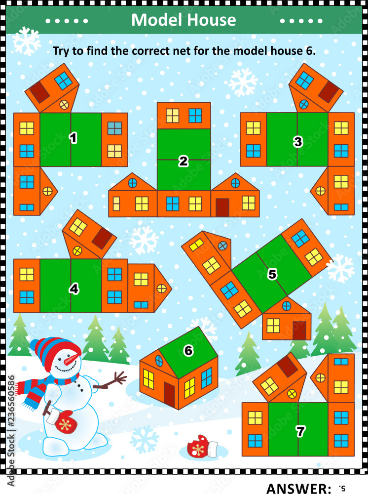 IQ training visual puzzle (suitable both for kids and adults) or ...