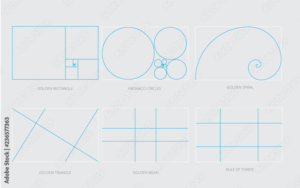 Golden Ration Concept Design Elements Stock Vector | Adobe Stock