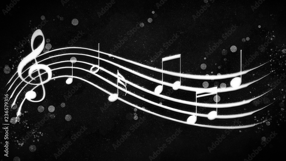 black and white background musical notes Stock Illustration | Adobe Stock