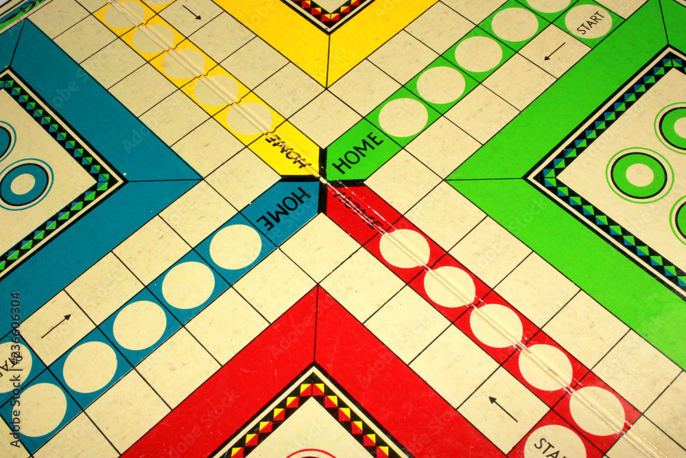 Vintage Antique Ludo Boad Game Stock Photo | Adobe Stock
