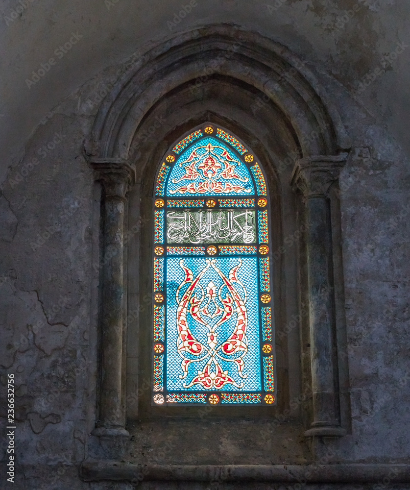 Stained glass window in the upper room of the Last Supper - Cenacle ...