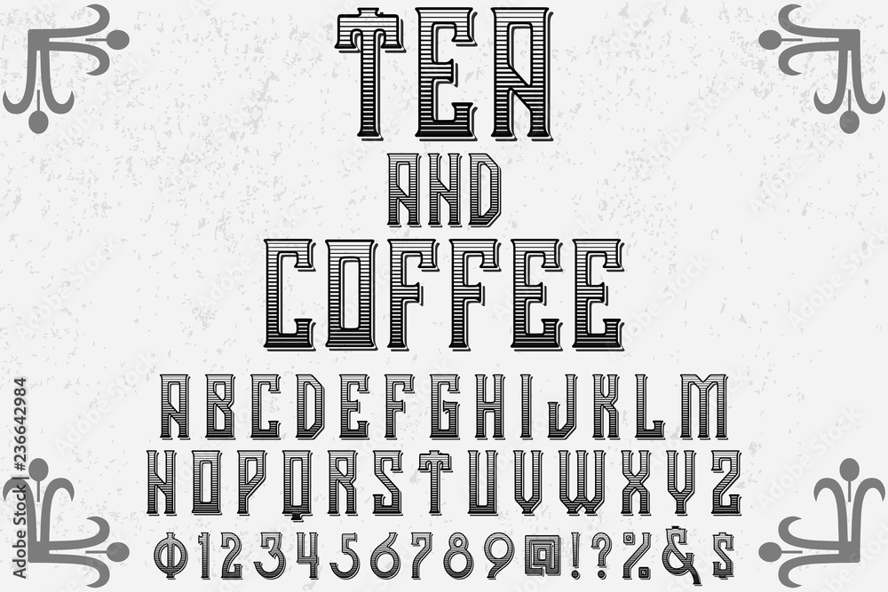 font handcrafted typeface vector vintage named vintage cigar font ...